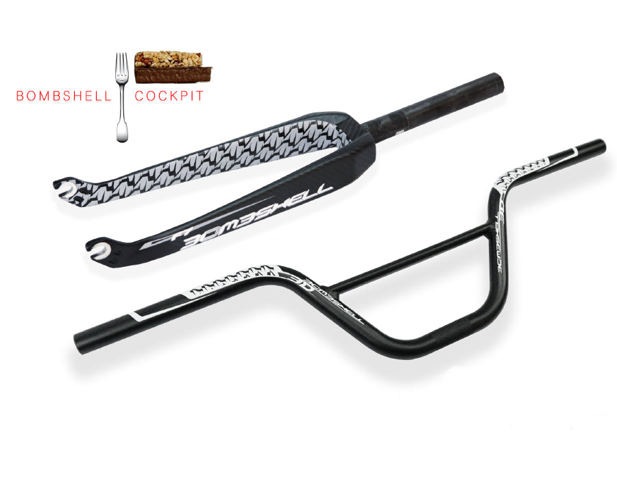 Bombshell F7 carbon fork and 3D bars combo – Peddlepower BMX